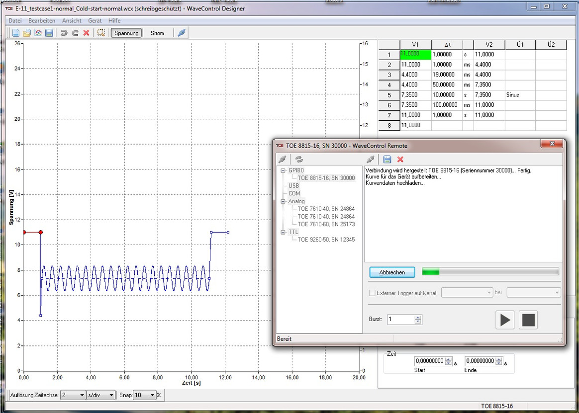 Software Wave Control : TOELLNER Electronic Instrumente GmbH